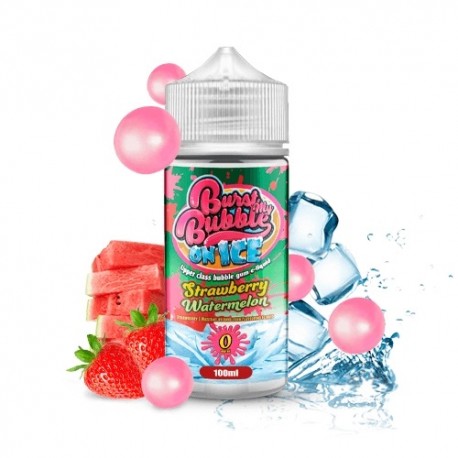 STRAWBERRY WATERMELON BUBBLEGUM 100ML - BURST MY BUBBLE ON ICE